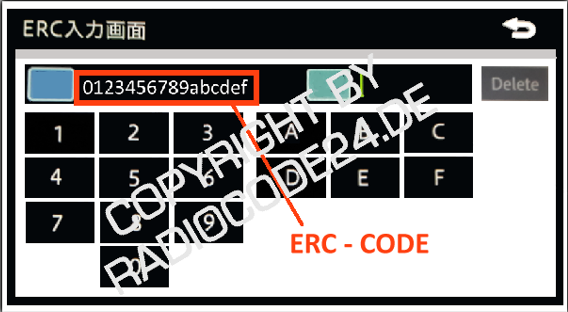 ERC Unlock Radio Code - Radiocode24.de