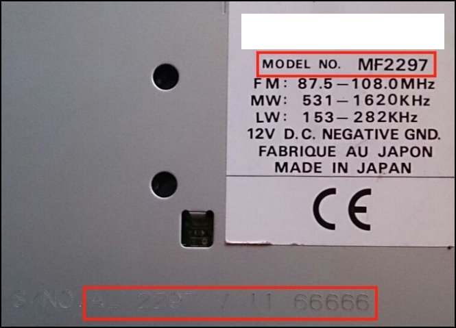 Auto Radio Code geeignet für Mercedes-Benz CD Special Alpine MF2297 ...